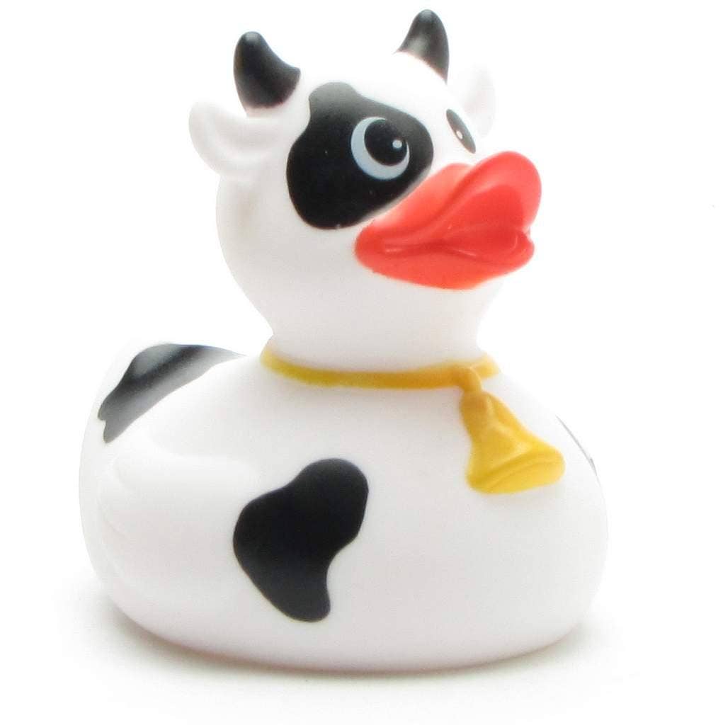 Rubber duck black and white cow - rubber duck – TaTN Craft Supplies